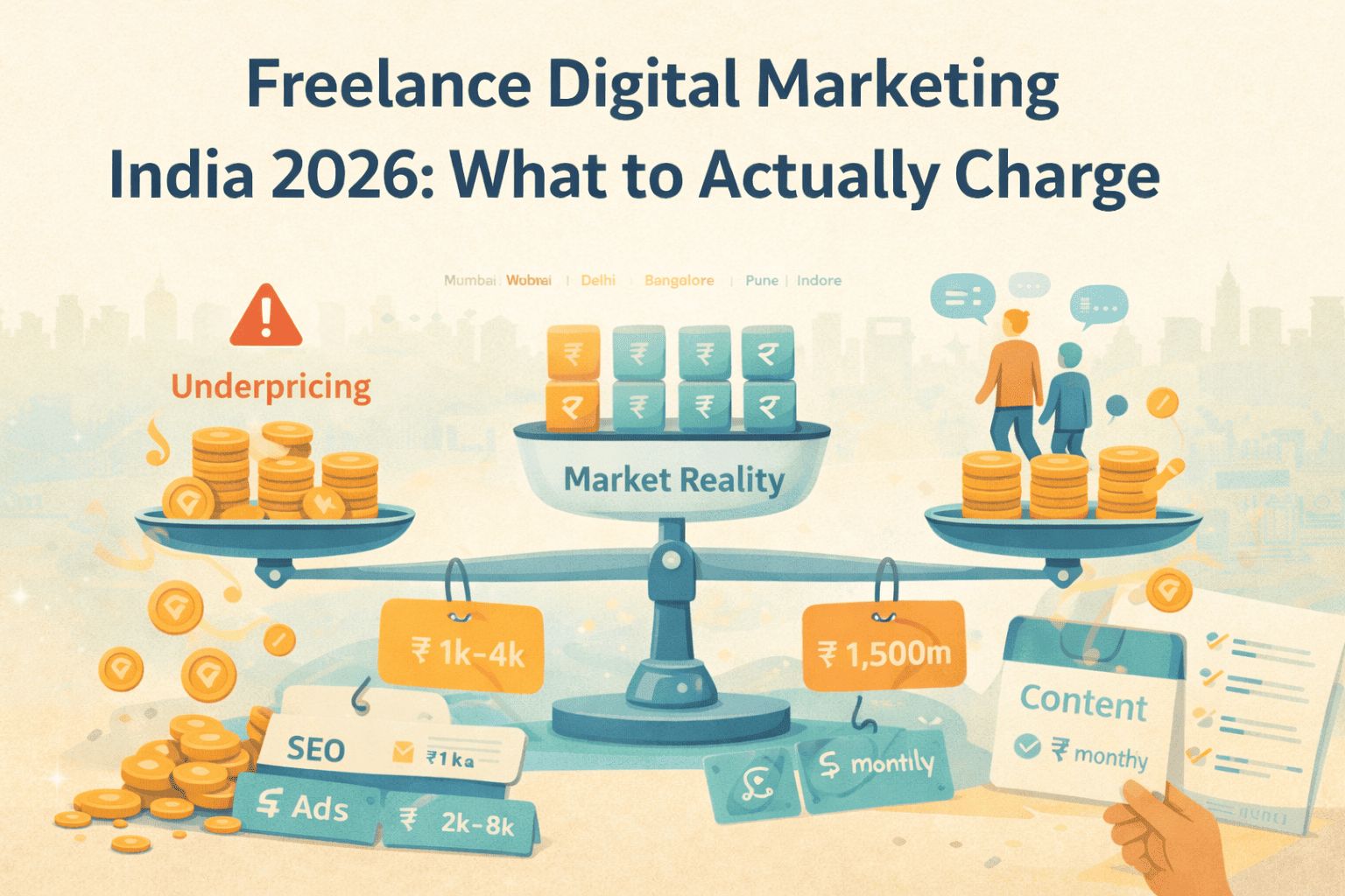 Freelance Digital Marketing Rates India 2026 (Hourly+Monthly)